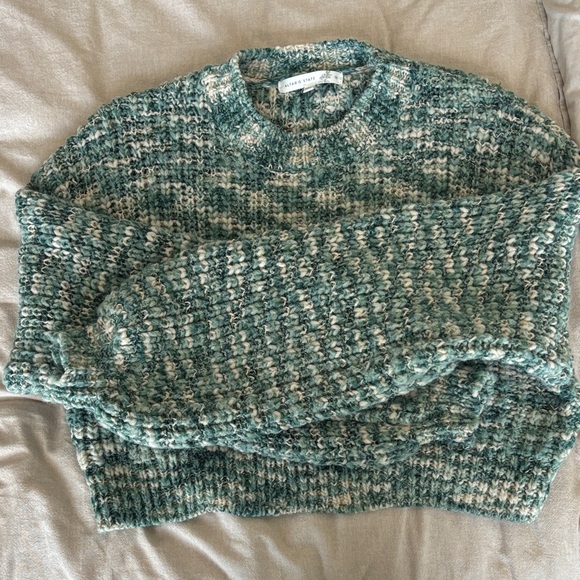 Altar'd State | Sweaters | Altard State Green And Cream Cropped ...